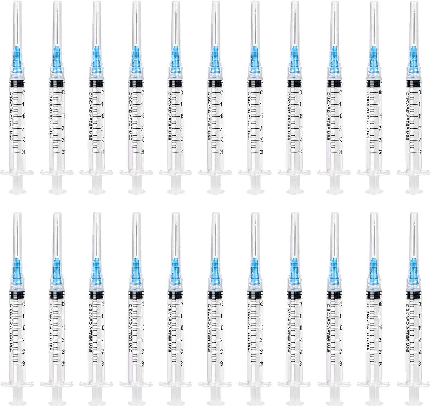 100 Pieces 3ml Syringe with 23Ga Sterile Individual Packaged Luer Lock ...