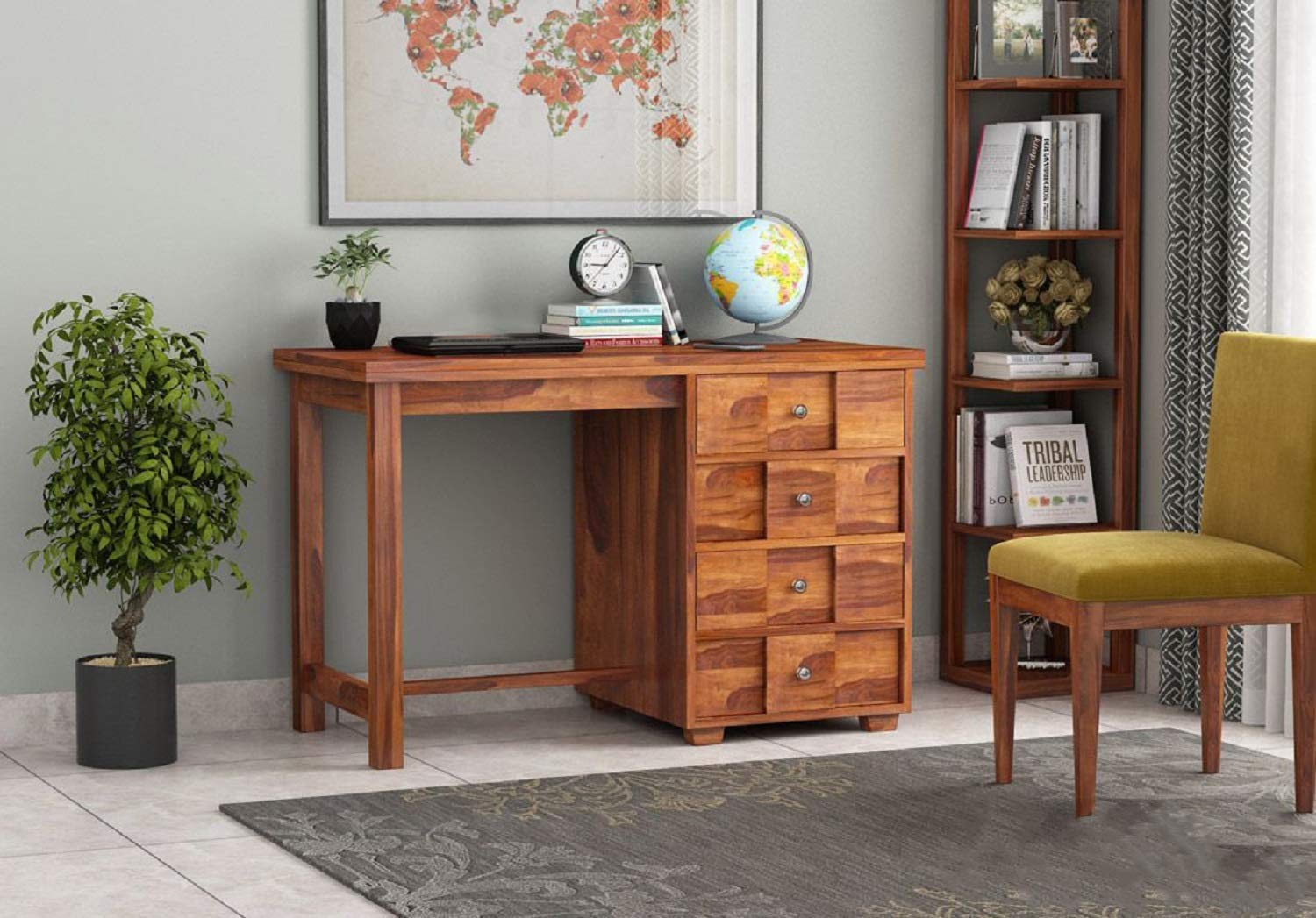 Buy MAA KALKA Sheesham Wood Study Table for Home and Office | Solid ...