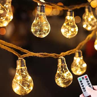 Amazon.com: 100 LED 20 Bulb Battery Operated String Lights, 14Ft ...