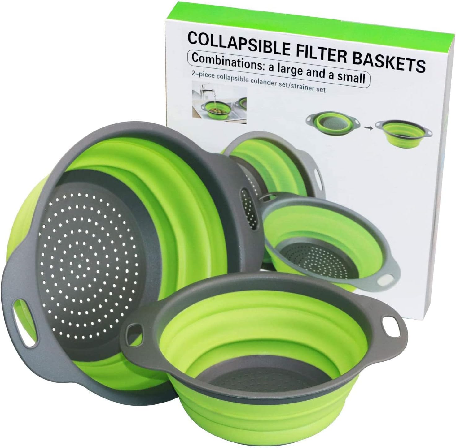 Colanders & Food Strainers Innovative Collapsible Silicone Colander ...