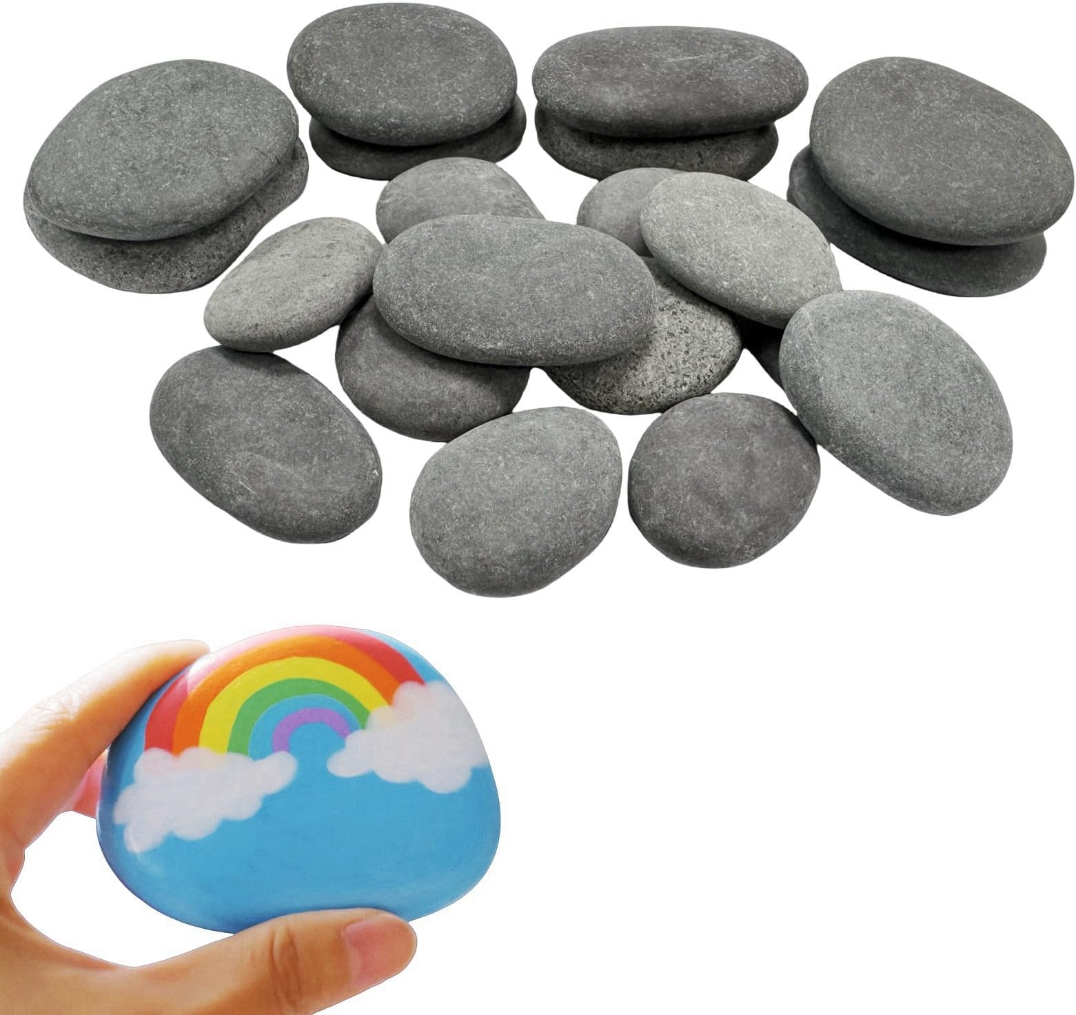 Amazon.com: MEILALA 20PCS White Painting Rocks, Medium Rocks for ...