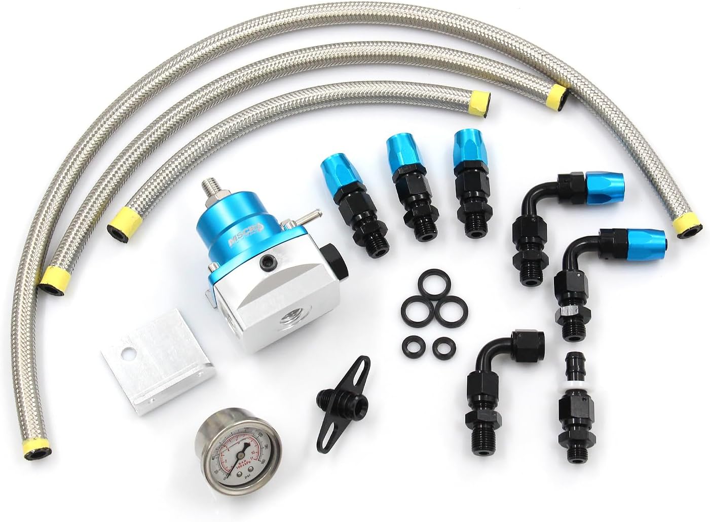 Amazon.com: Adjustable Universal EFI Fuel Pressure Regulator Kit with 0 ...