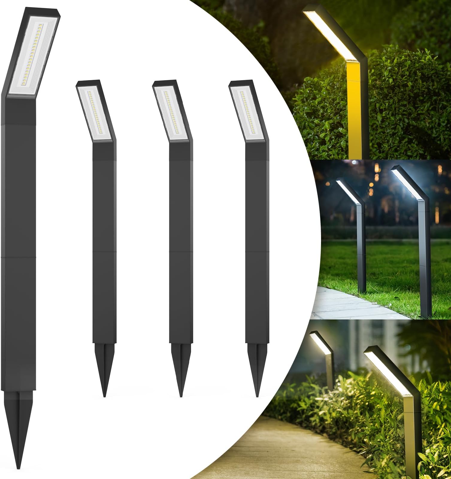 calflux Solar Lights Outdoor Garden,2 Pack Waterproof Garden Lights ...