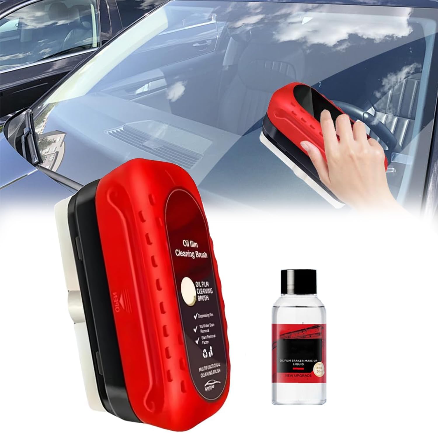 Amazon.com: Automotive Oil Film Cleaning Brush, Glass Cleaning Board ...