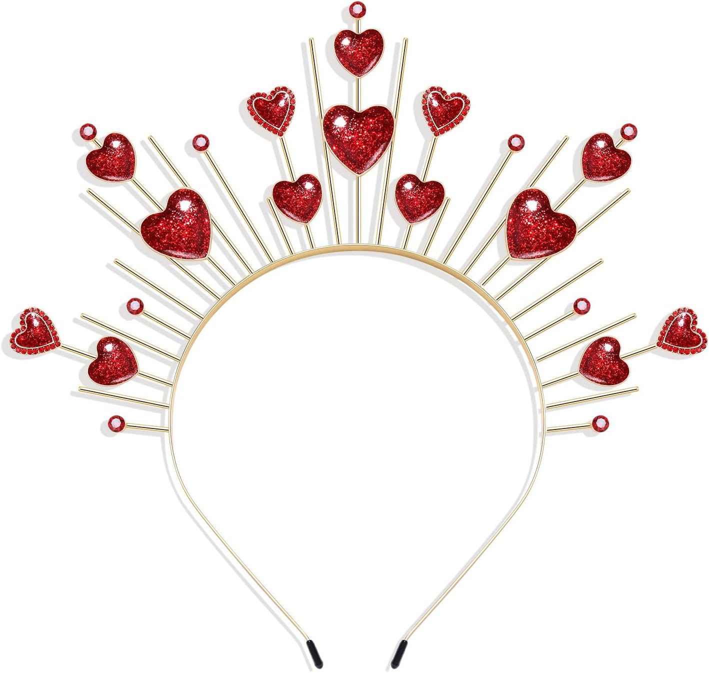 Amazon.com : Valentines Day Heart Headband for Women Girls Red Hearts ...