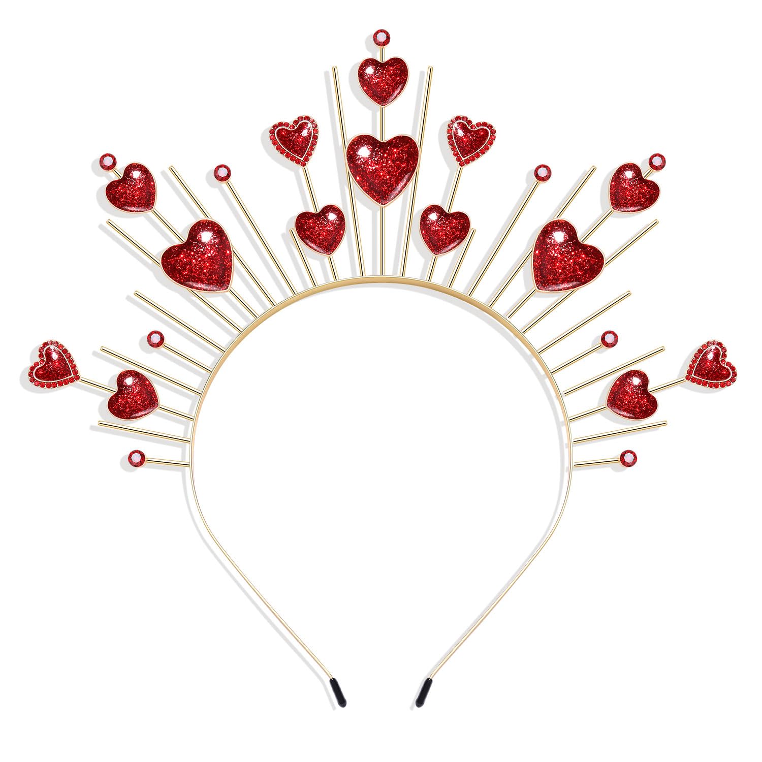 Amazon.com : Valentines Day Heart Headband for Women Girls Red Hearts ...