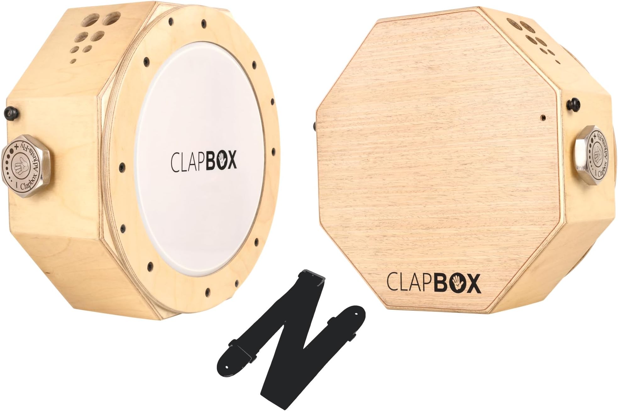 Clapbox Cajembe Travel Cajon (3 instruments in 1) - Rubber wood with ...