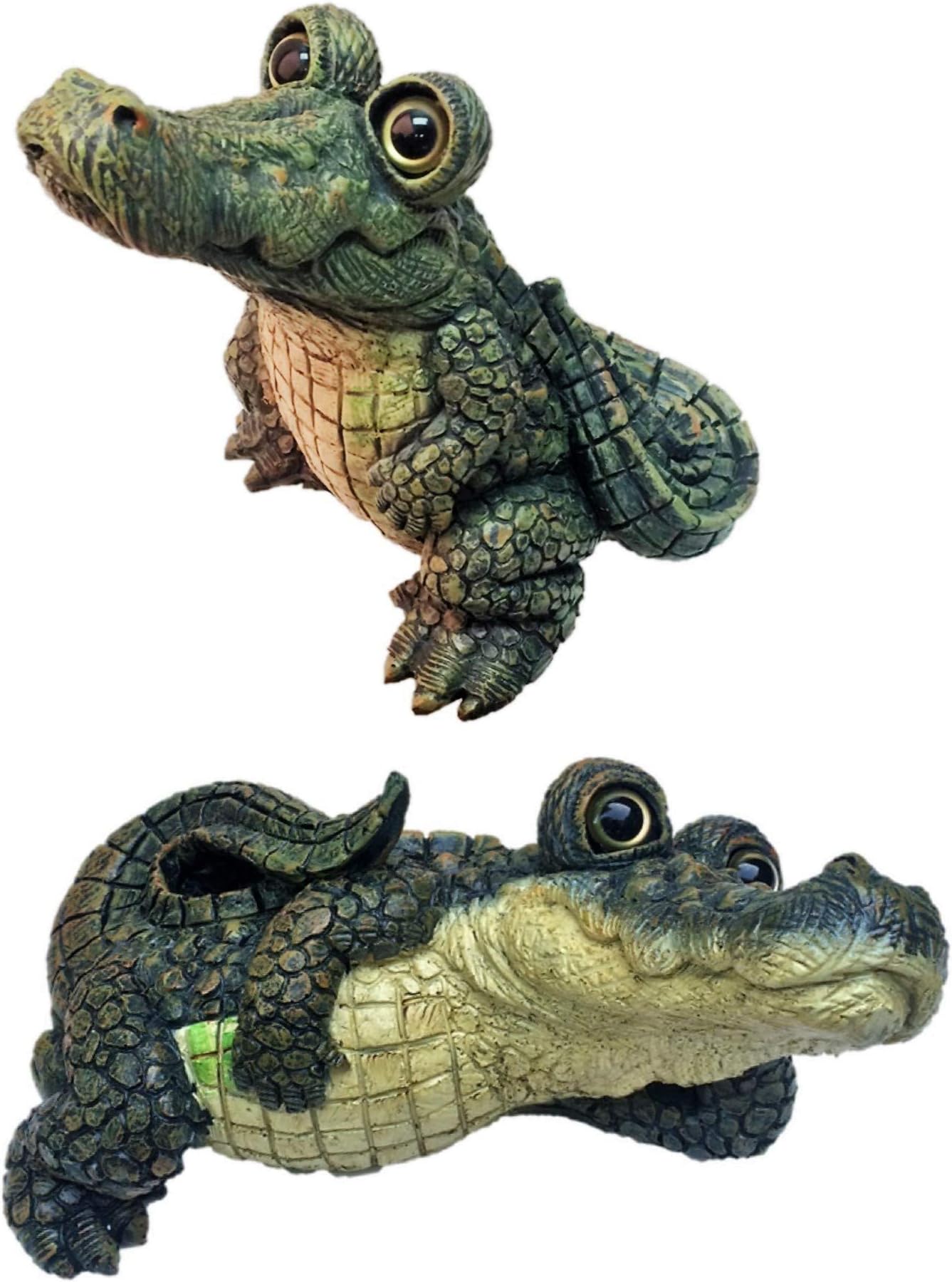 Amazon.com: Toad Hollow Large Whimsical Gator 2-Piece Home & Garden ...