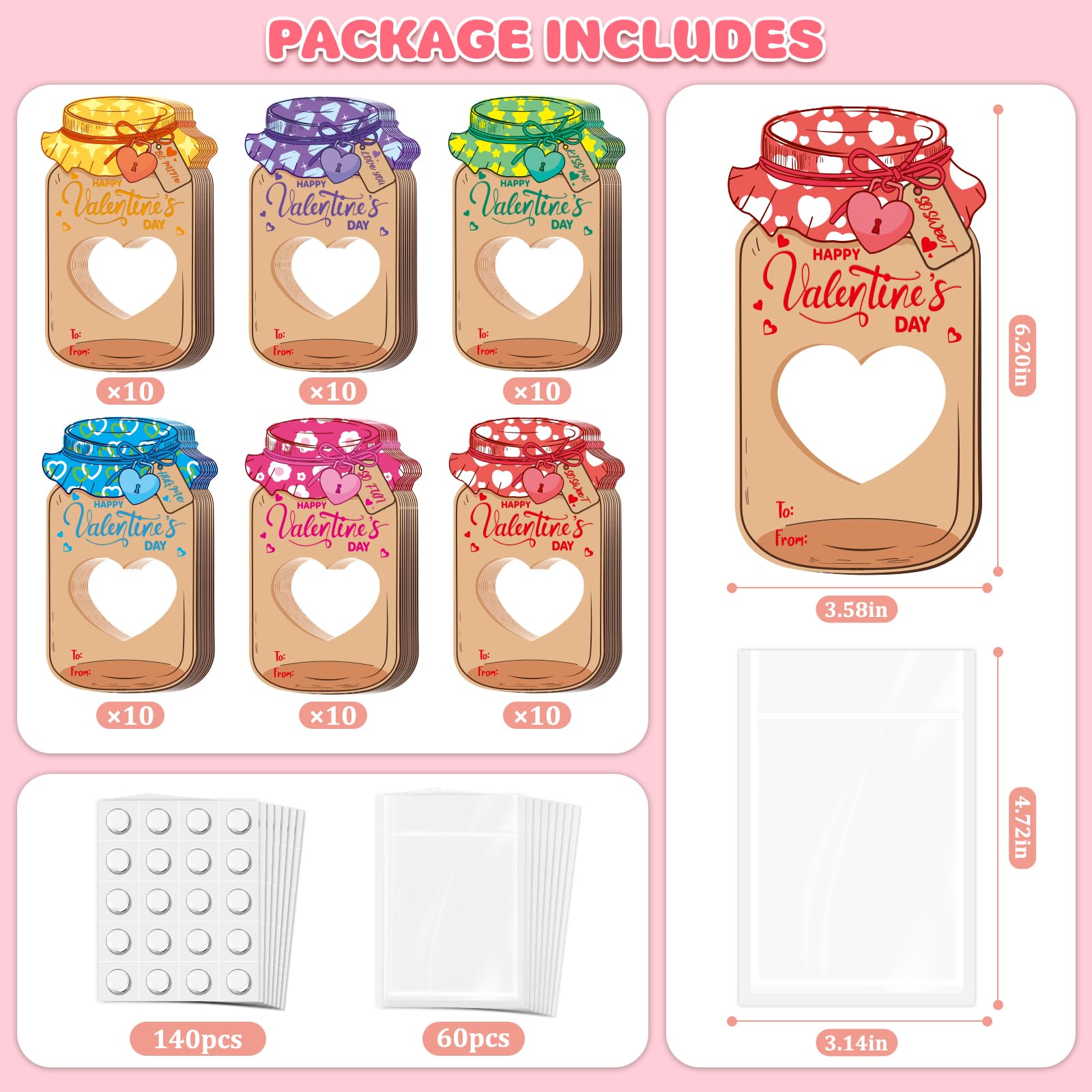 Snapklik.com : Duchong Valentines Day Cards For Kids Classroom, 60 Pack ...