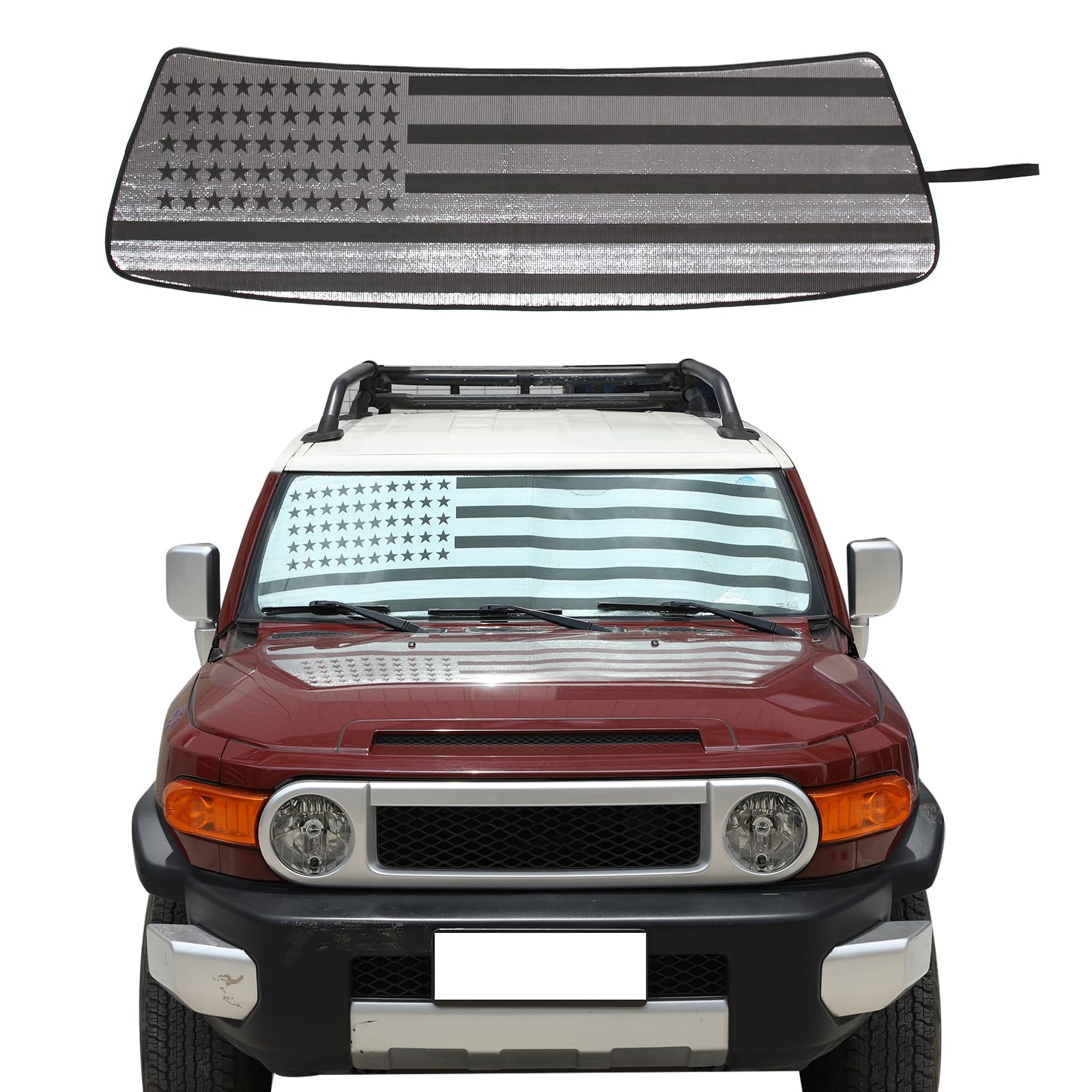 Amazon.com: Windshield Sunshade Fit for Toyota FJ Cruiser 2007-2021 ...