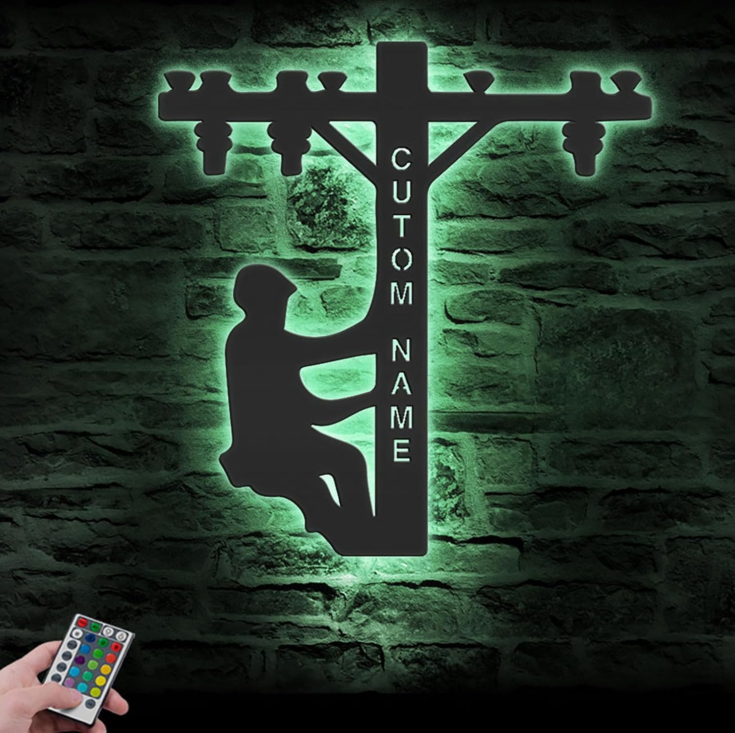 Amazon.com : CALCCI Custom Text Metal Sign - Custom Lineman Metal Wall ...