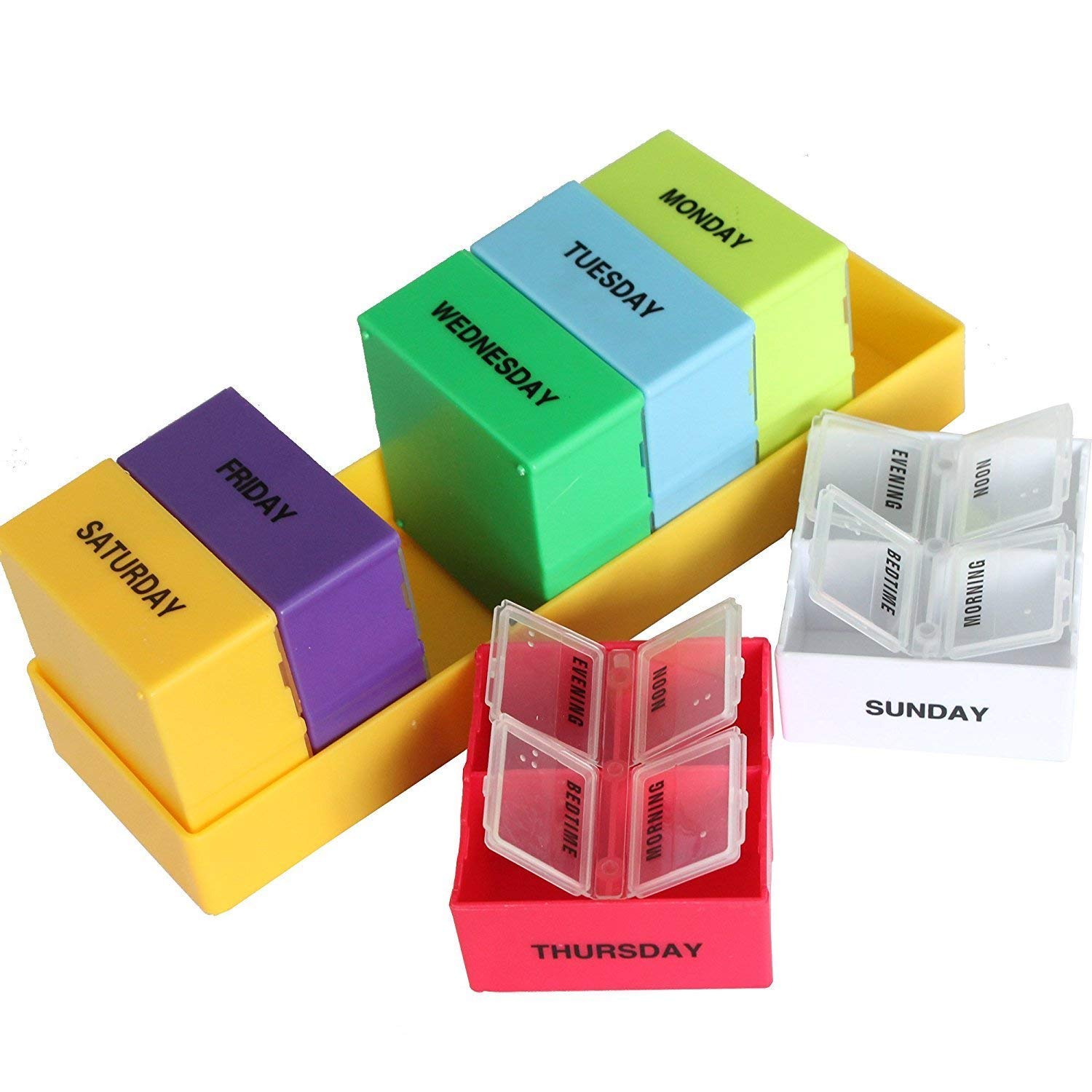Zollyss Weekly Deep Capacity Pill Tray Organizer 7 Day Large Pill Box zollyss-weekly-deep-capacity-pill-tray-organizer-7-day-large-pill-box