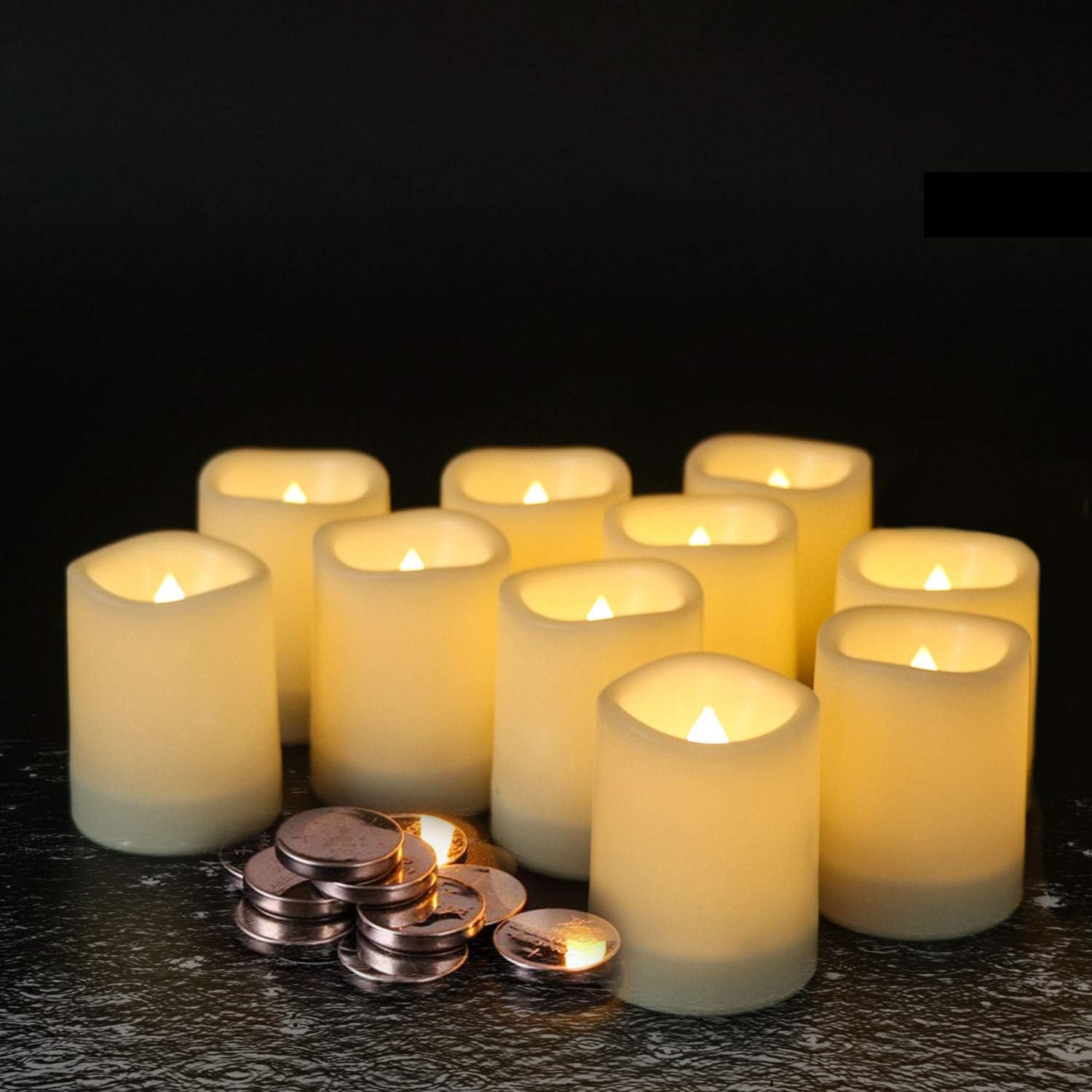 Amazon.com: GenSwin Waterproof Outdoor Flameless Candles Flickering ...