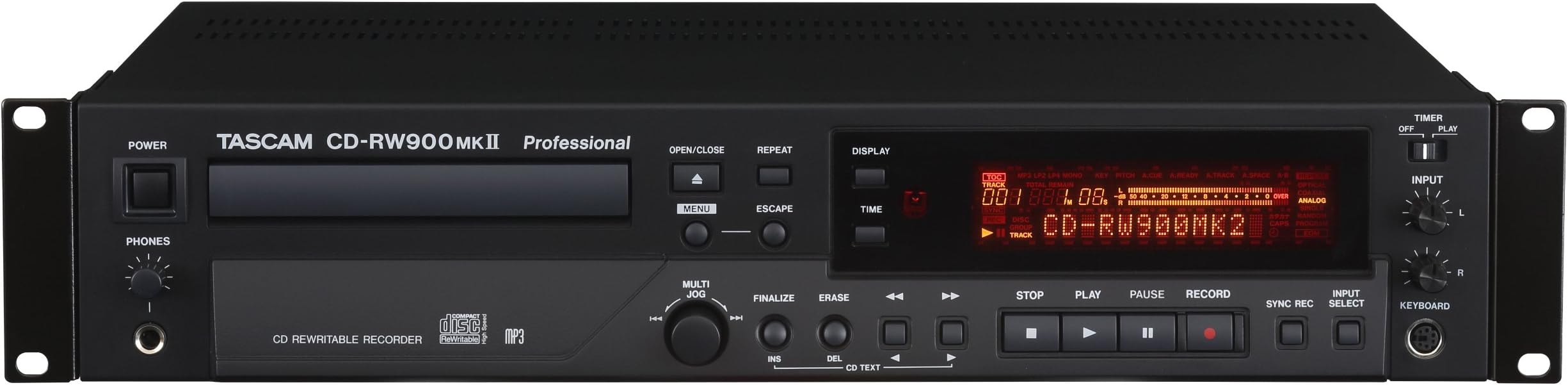 Amazon.com: Tascam CD-RW900MKII Professional Rackmount CD Recorder ...