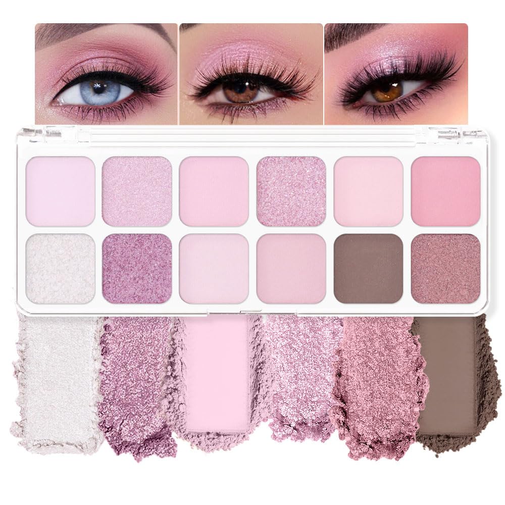 Amazon.com : 12Colors White Purple Eye Shadow Palette Makeup,Highly ...