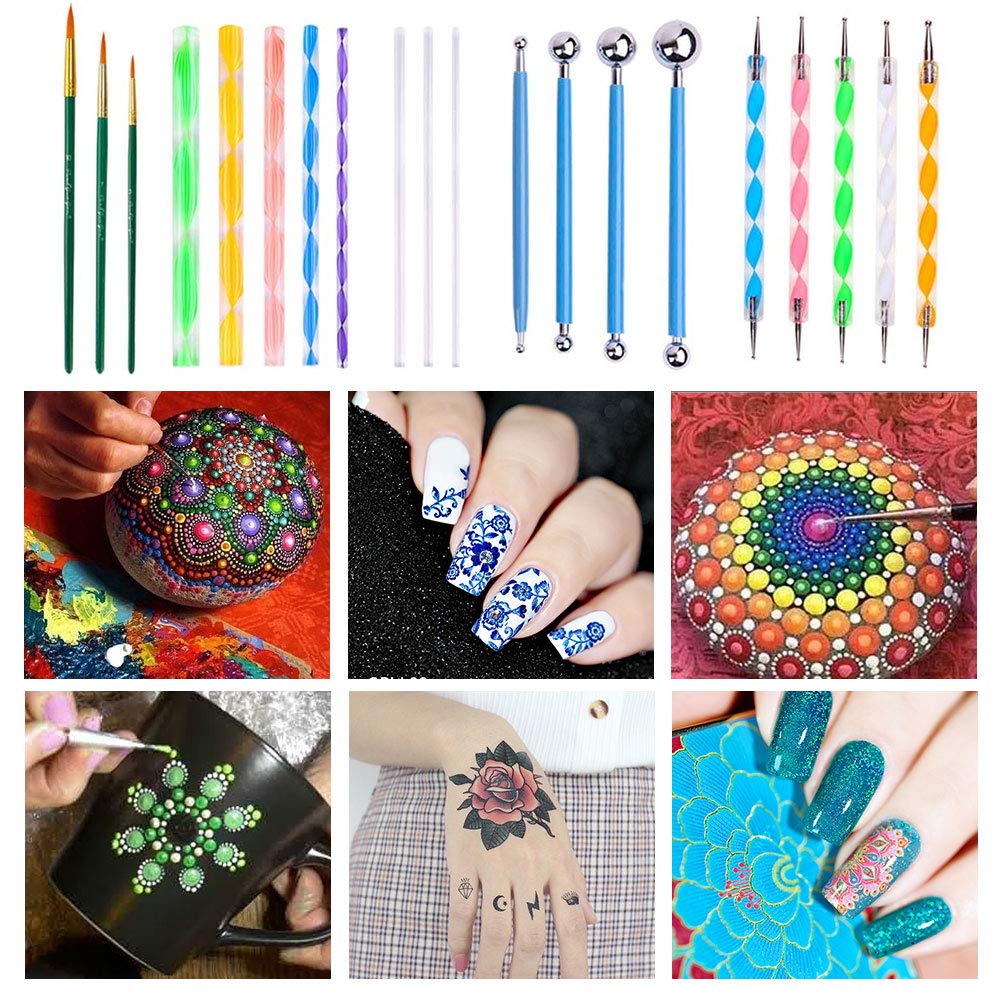 Upgraded 30PCS-Mandala Dotting Tools Set Faluckyy Mandala Dotting Kit ...