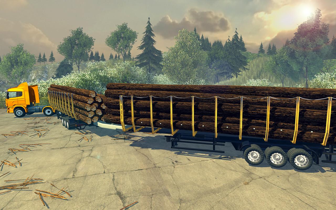 Long Trailer Heavy Truck Simulator Wood Cargo Games - App on Amazon ...
