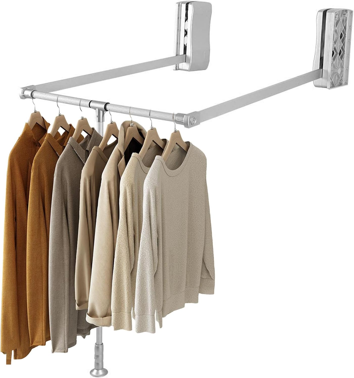 Amazon.com: mellifuous Pull Down Wardrobe Lifting Closet Rod, 35"-47 ...