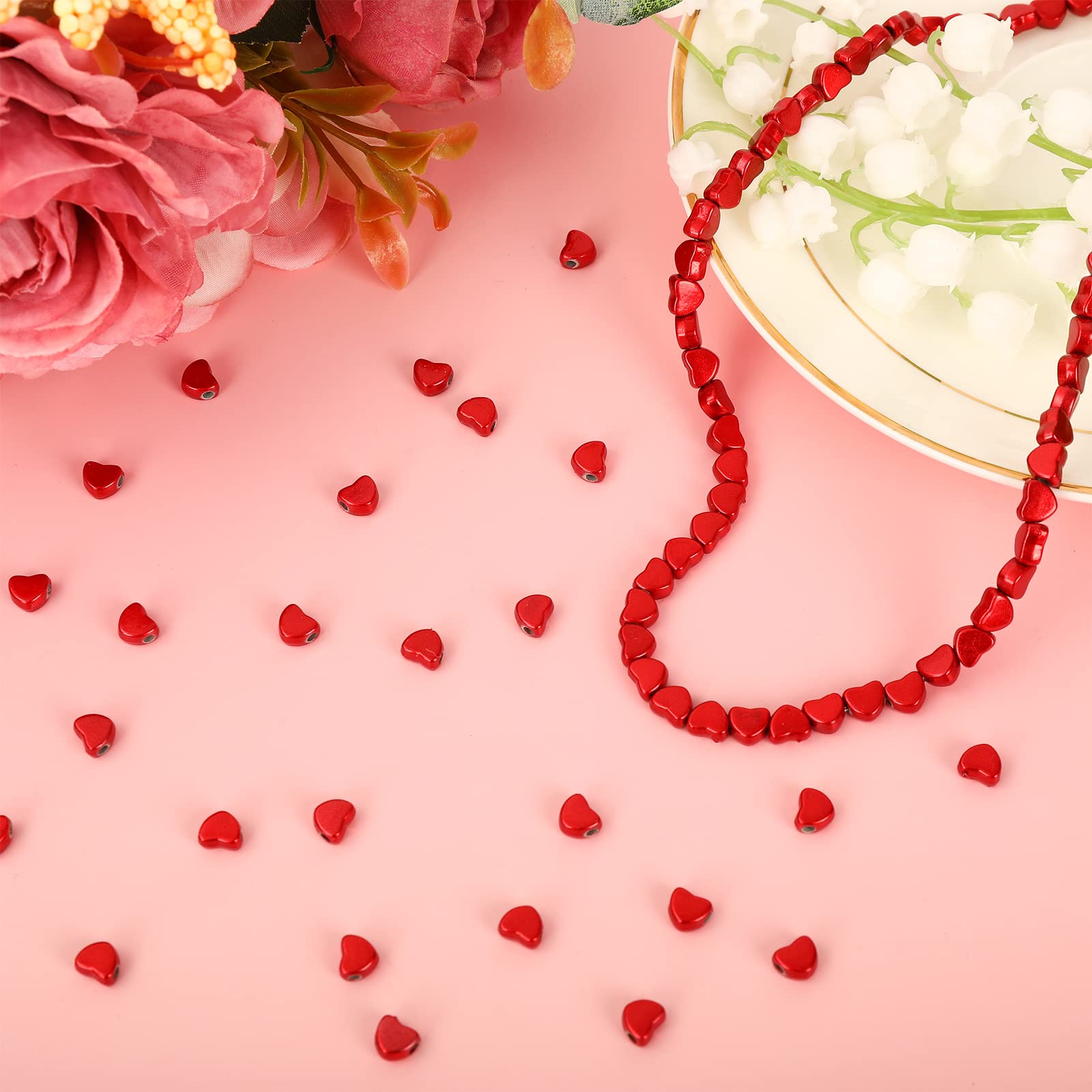 Red Heart Beads Natural Dark Red Carnelian Smooth Heart Shape Beads