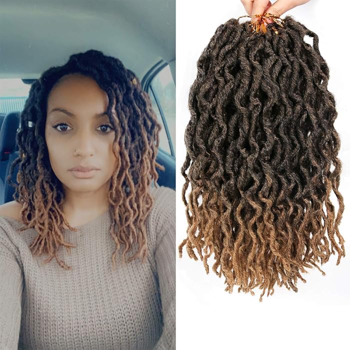 Buy 6 Packs Faux Locs Crochet Hair 12 Inch, Wavy Crochet Faux Locs ...