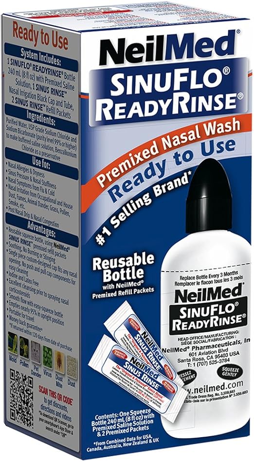 Amazon.com: Neil Med SinuFlo Ready Rinse, 8 fl oz : Health & Household