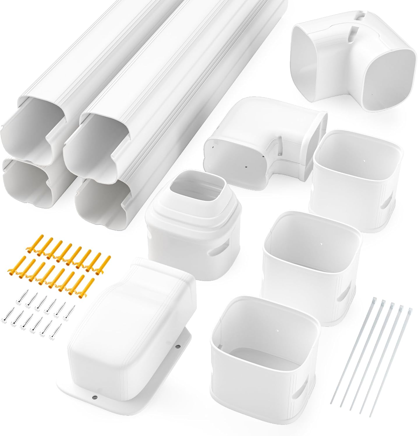 Amazon.com: Toutgood 3'' 14Ft Line Set Cover Kit for Mini Split ...