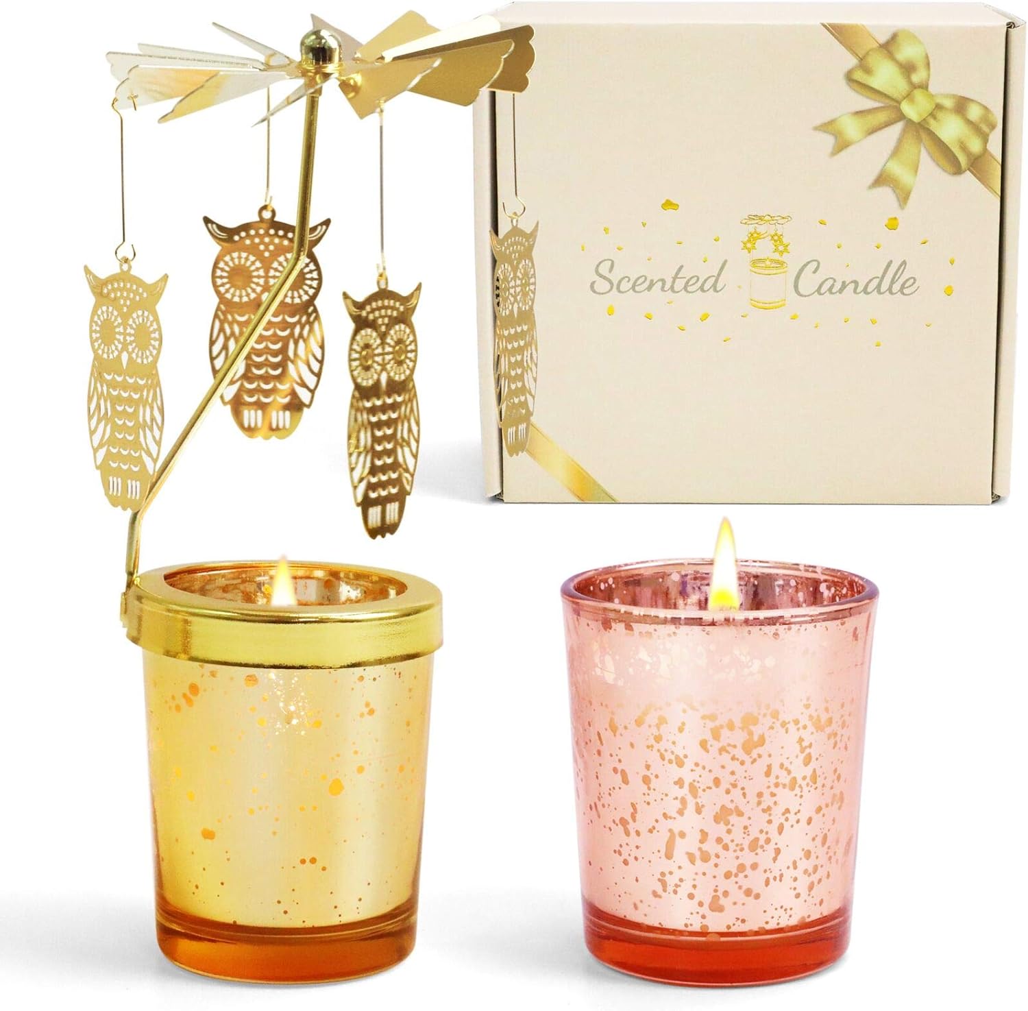 Amazon.com: Spinning Candle Holder, Rotary Candle Holder, Candle ...