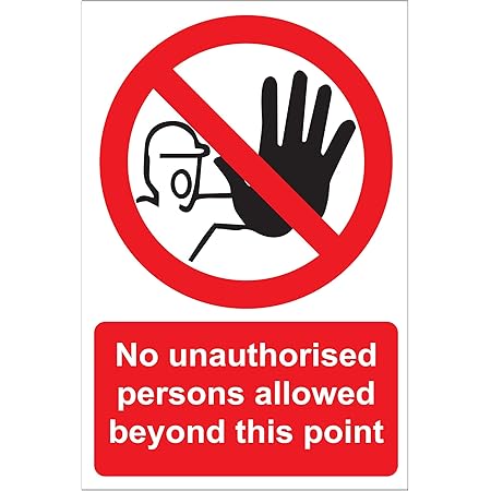 RDLCAR No Unauthorized Persons Allowed Beyond This Point - Safety ...
