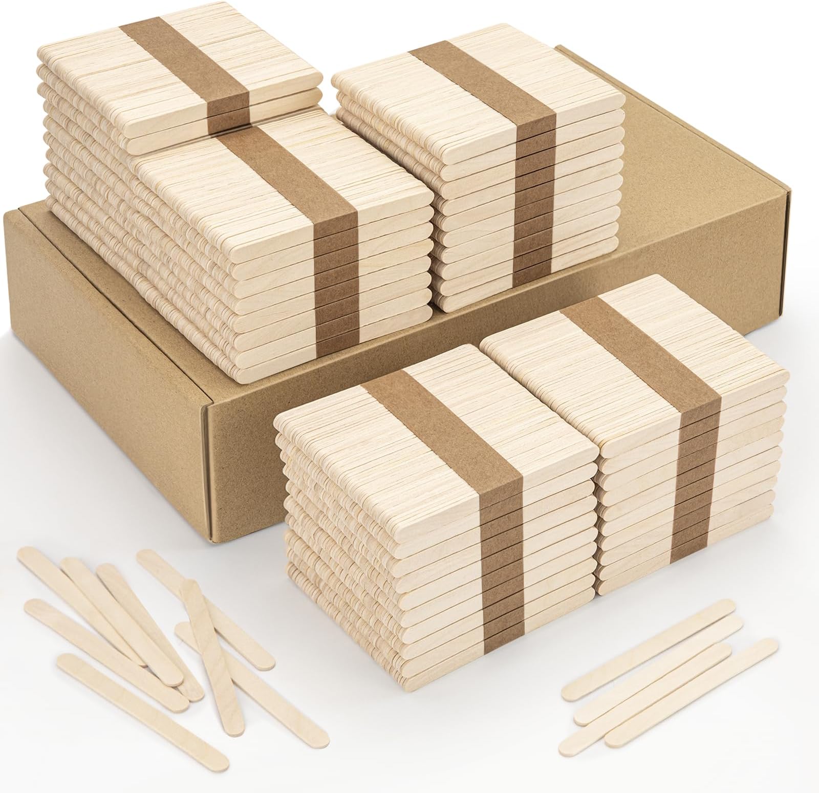 Amazon.com: Stock Your Home (1,000 Pcs) Wooden Popsicle Sticks for ...