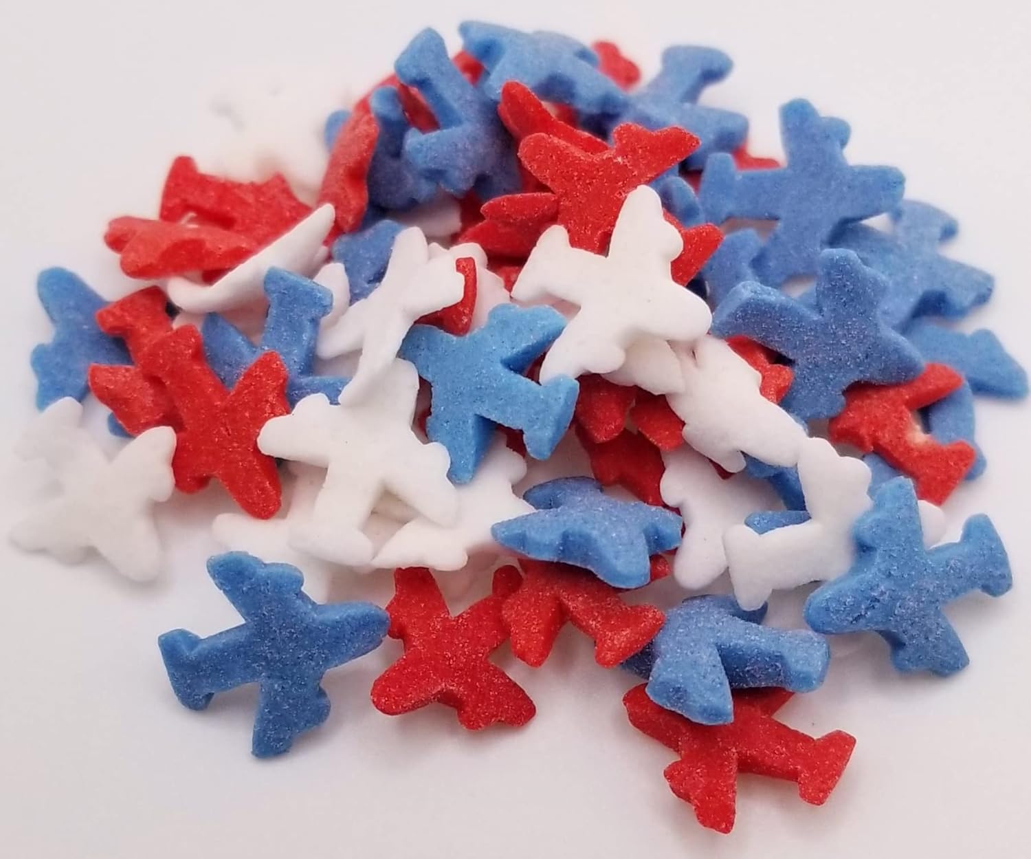 Amazon.com: NCS Red, White & Blue Airplane Edible Candy Sprinkles, 8 ...