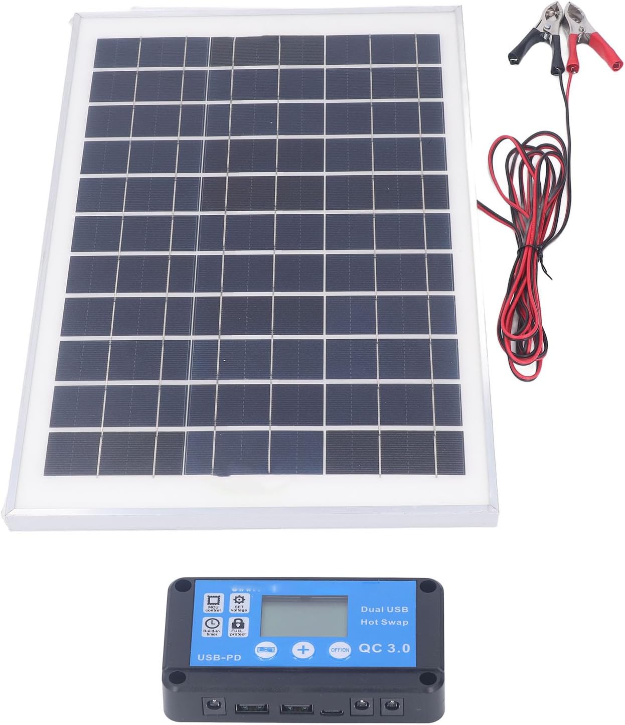 Amazon.com : Solar Panel Kit 50W 18V with MPPT Waterproof Charge ...