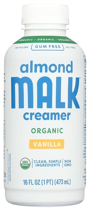 Amazon.com: MALK Organic Vanilla Almond Creamer, 16 FZ : Grocery ...