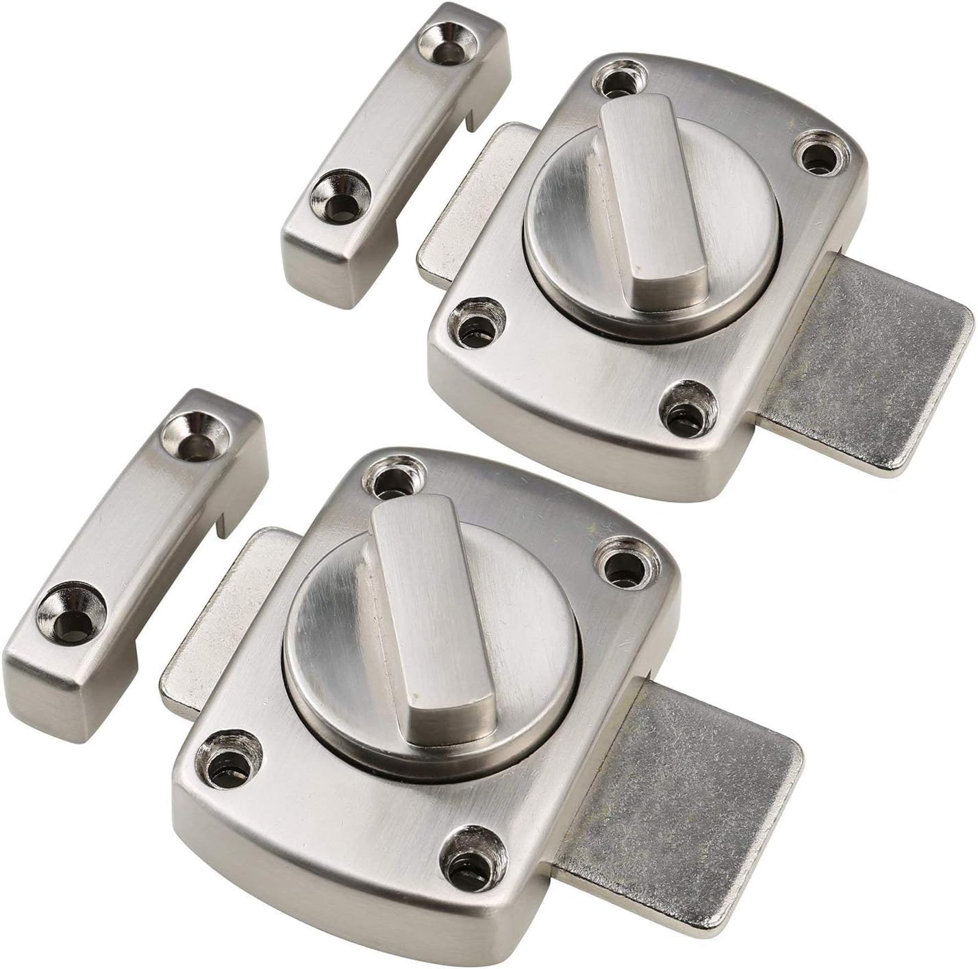 HWMATE 2-Pack Zinc Alloy Thick Anti-Theft Security Door Rotate Bolt ...
