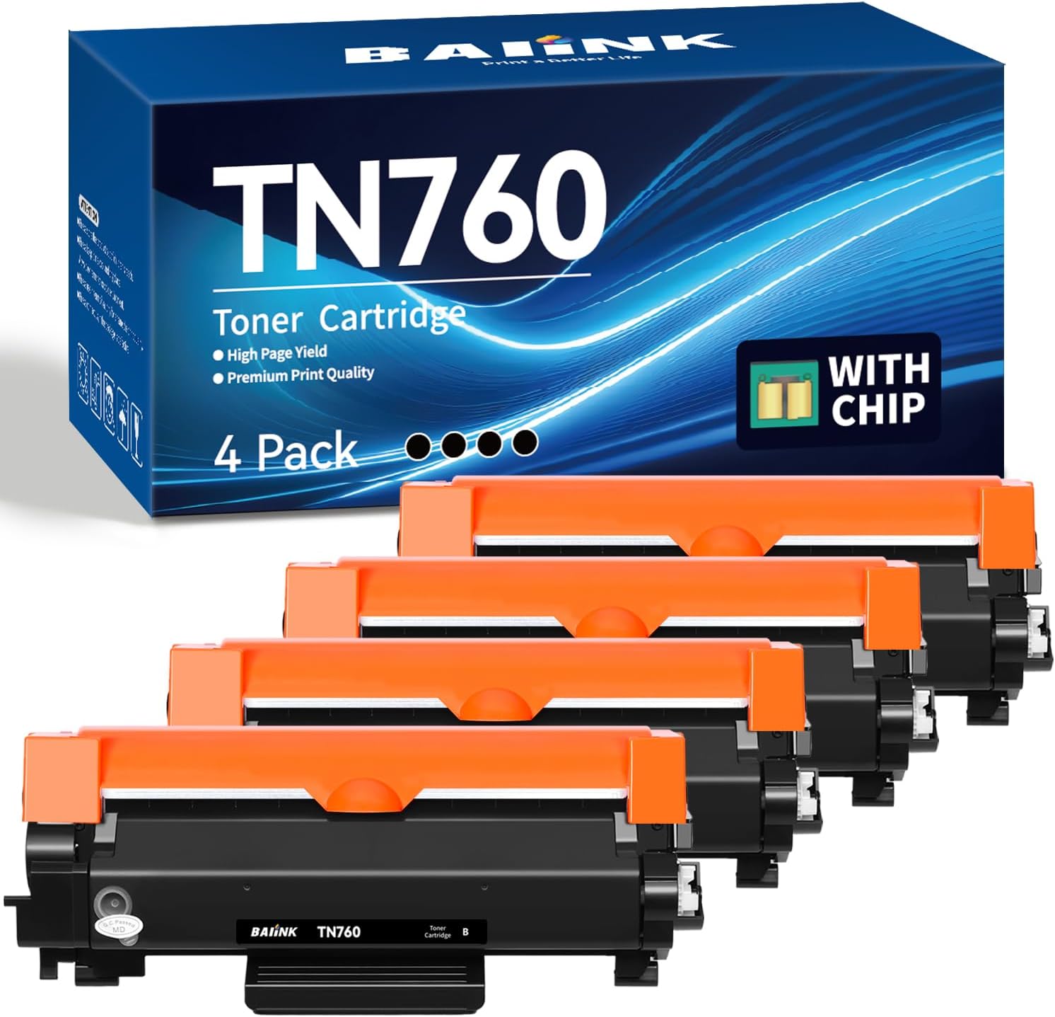Amazon.com: BAIINK TN 760 Toner Cartridge Replacement for Brother TN760 ...