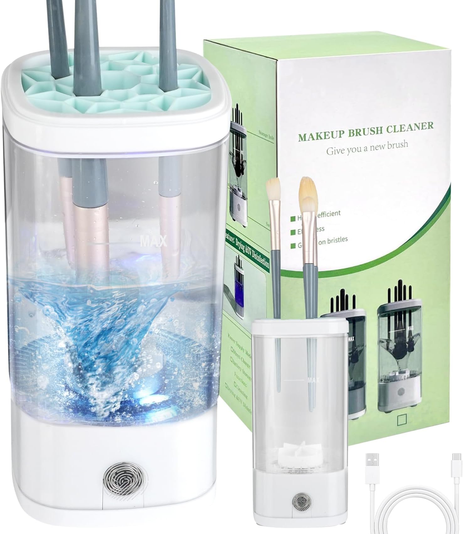 Amazon.com: Electric Makeup Brush Cleaner Machine | 2024 Upgrade ...