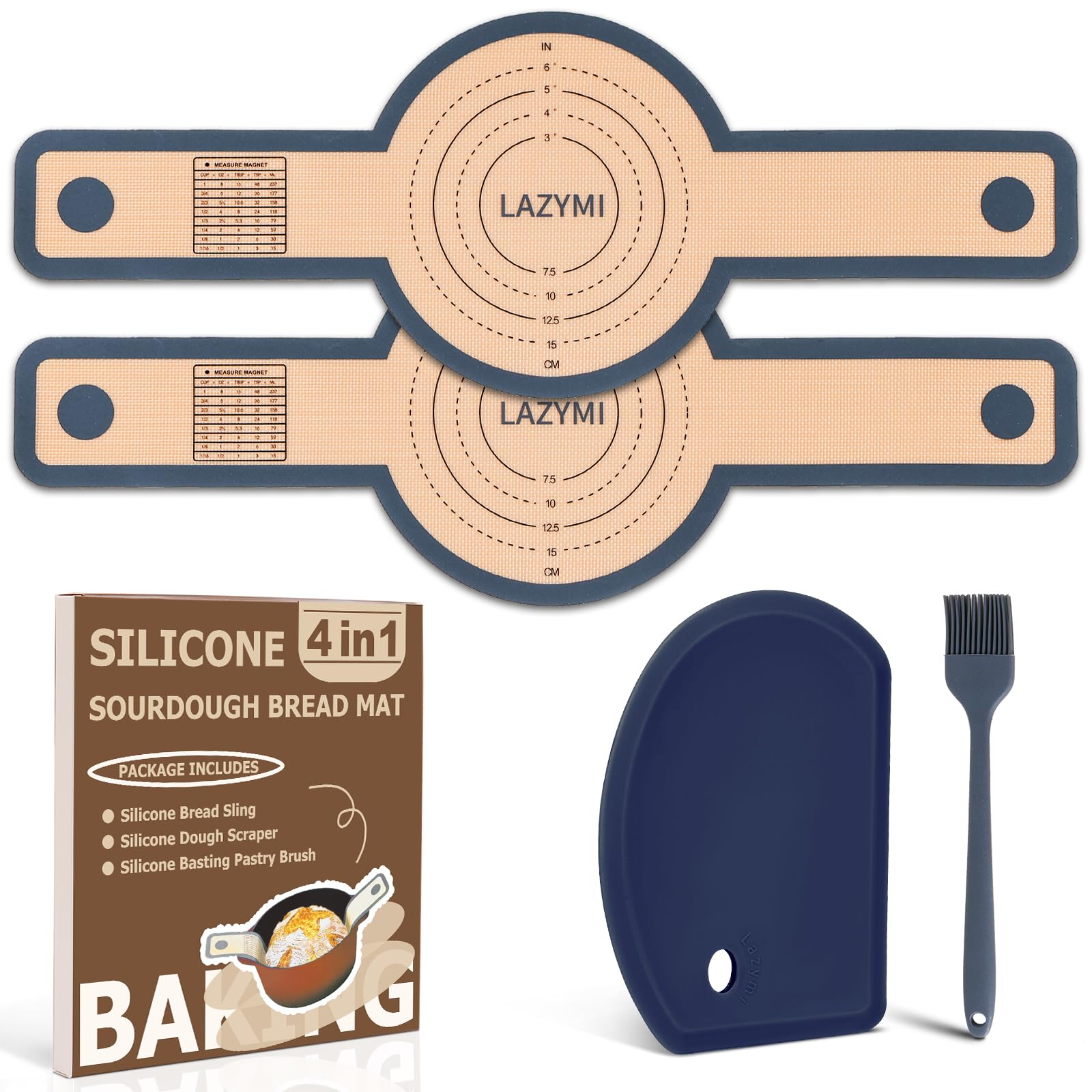 Lazymi Silikon Backmatte für Dutch Oven 2 Stück, Wiederverwendbare ...