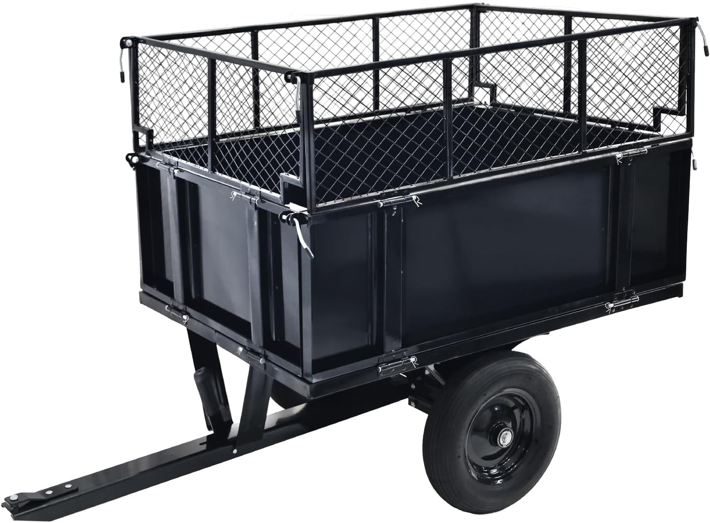 Amazon.com: ATV Trailer Steel Dump Cart, 750lbs 22 Cubic Feet Utility ...