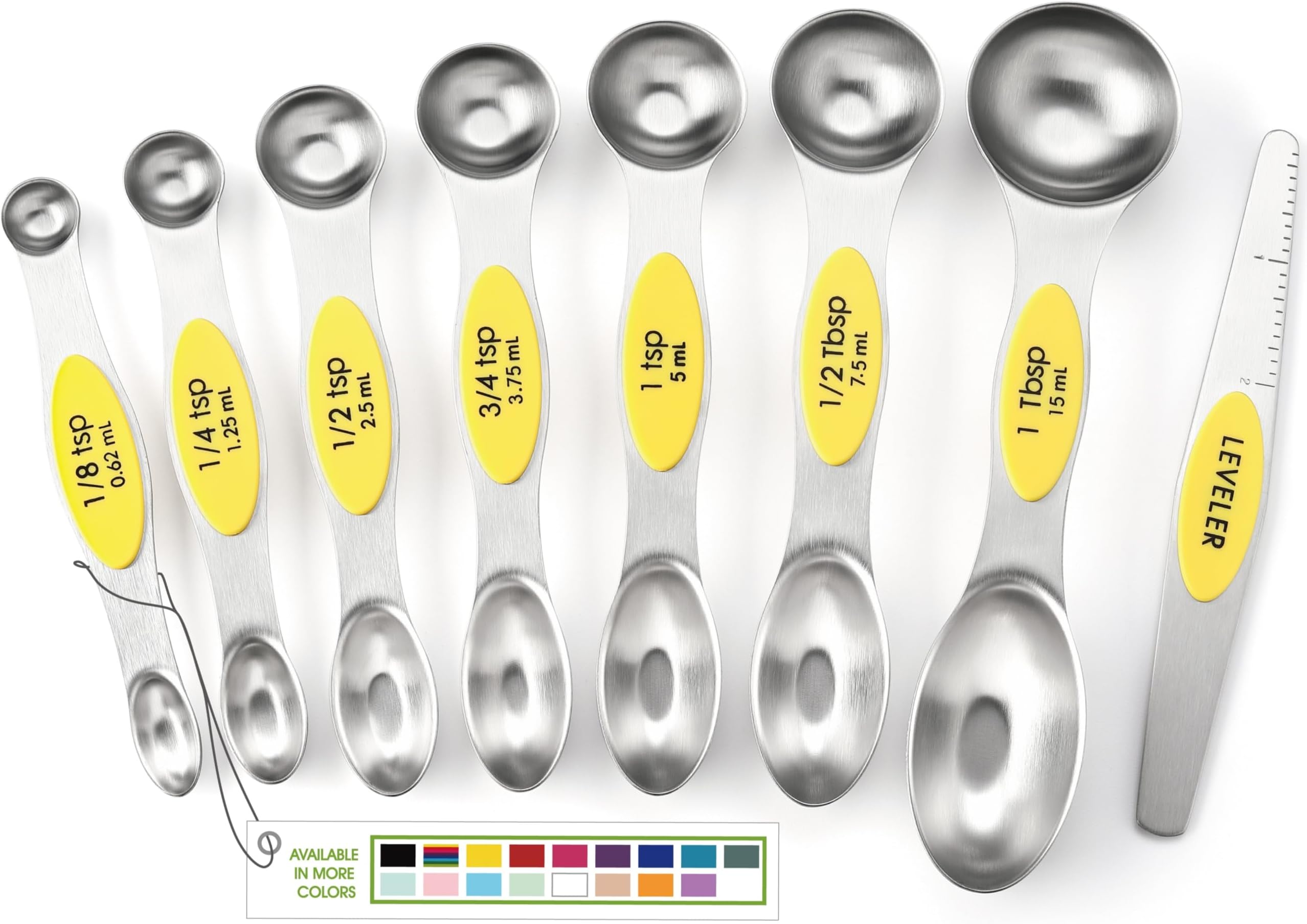 Amazon.com: Spring Chef Dual Sided Magnetic Measuring Spoons, Set of 8 ...