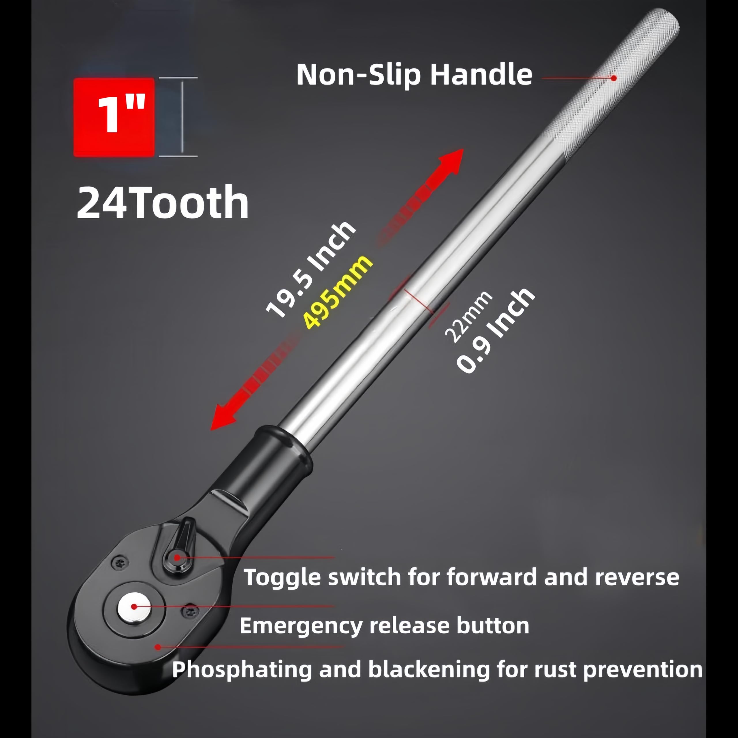 Snapklik.com : 1 Inch Drive Quick Release Ratchet