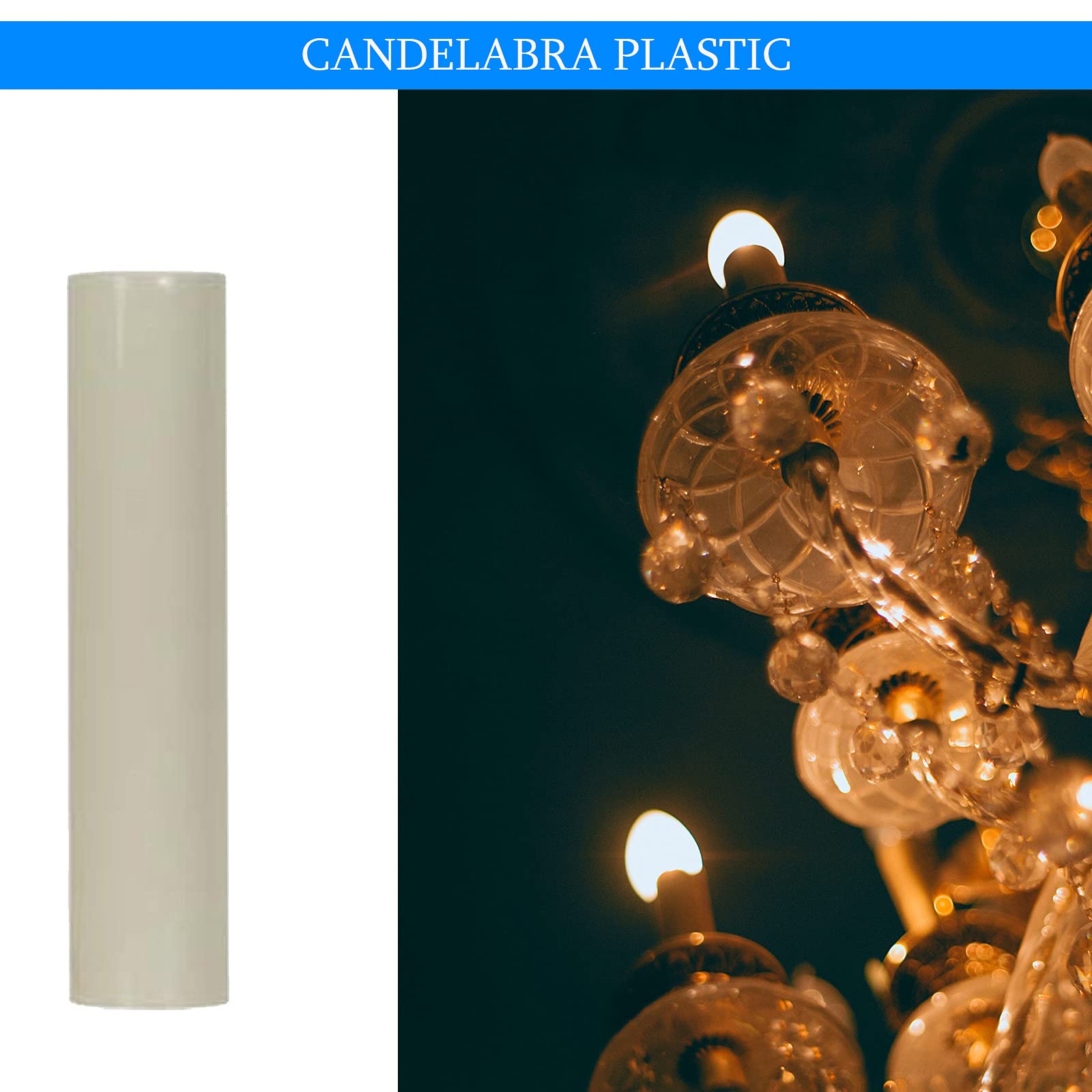 Snapklik.com : Ciata - 12 Pack - 12-inch Cream Plastic Drip Candle Covers