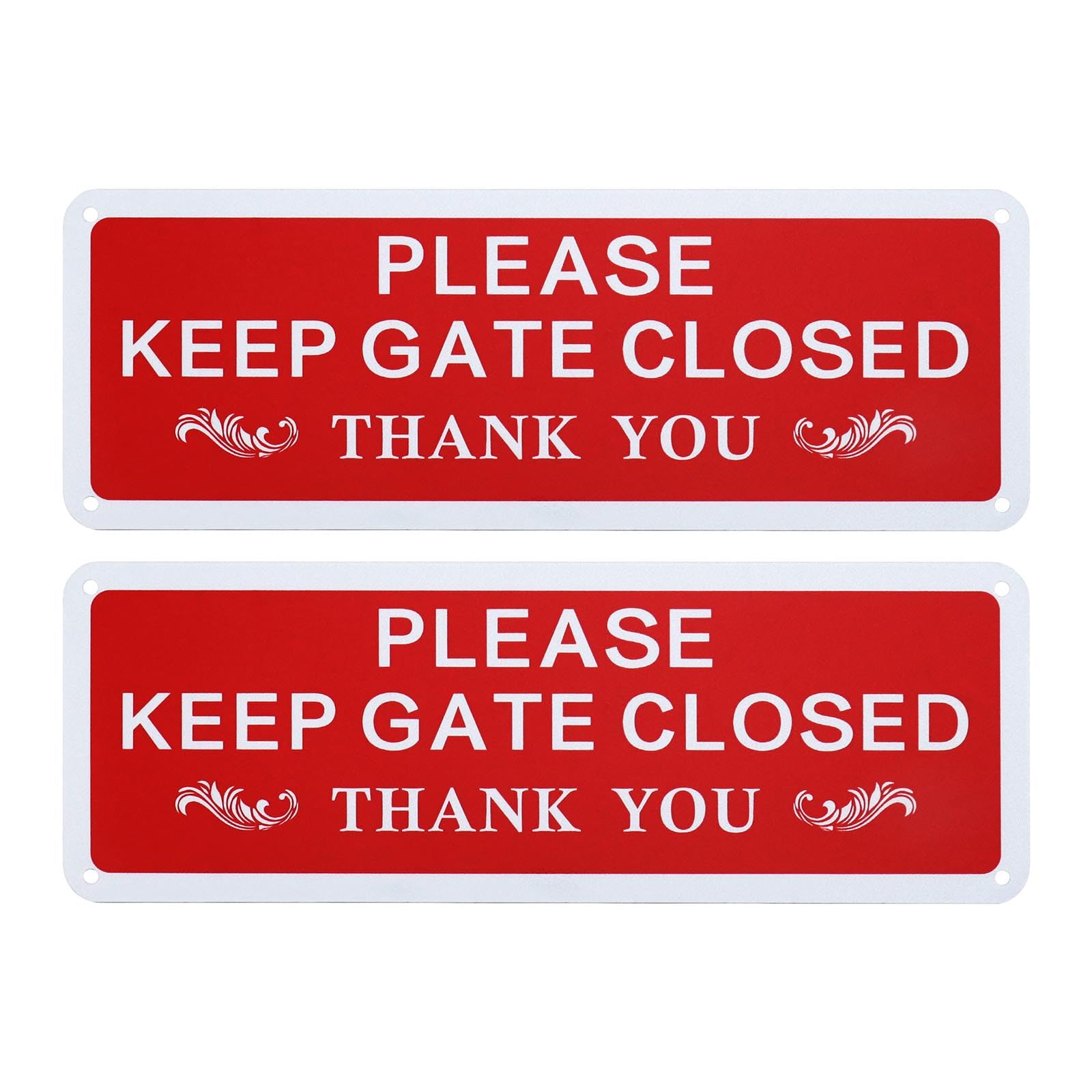 Be In Your Mind 2Pcs Please Keep Gate Closed Sign Aluminium Alloy ...