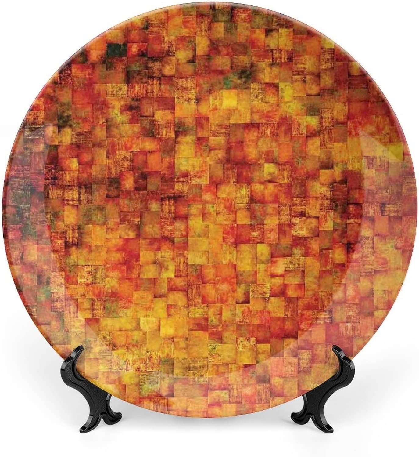Amazon.com | XISUNYA 10 Inch Decorative Plate, Burnt Orange Ceramic ...