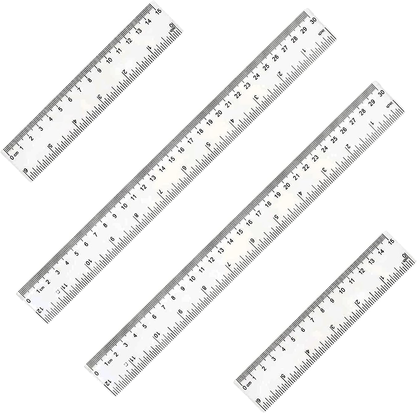 Amazon.com: School Smart Plastic Ruler, Flexible, 6 in L, Clear ...
