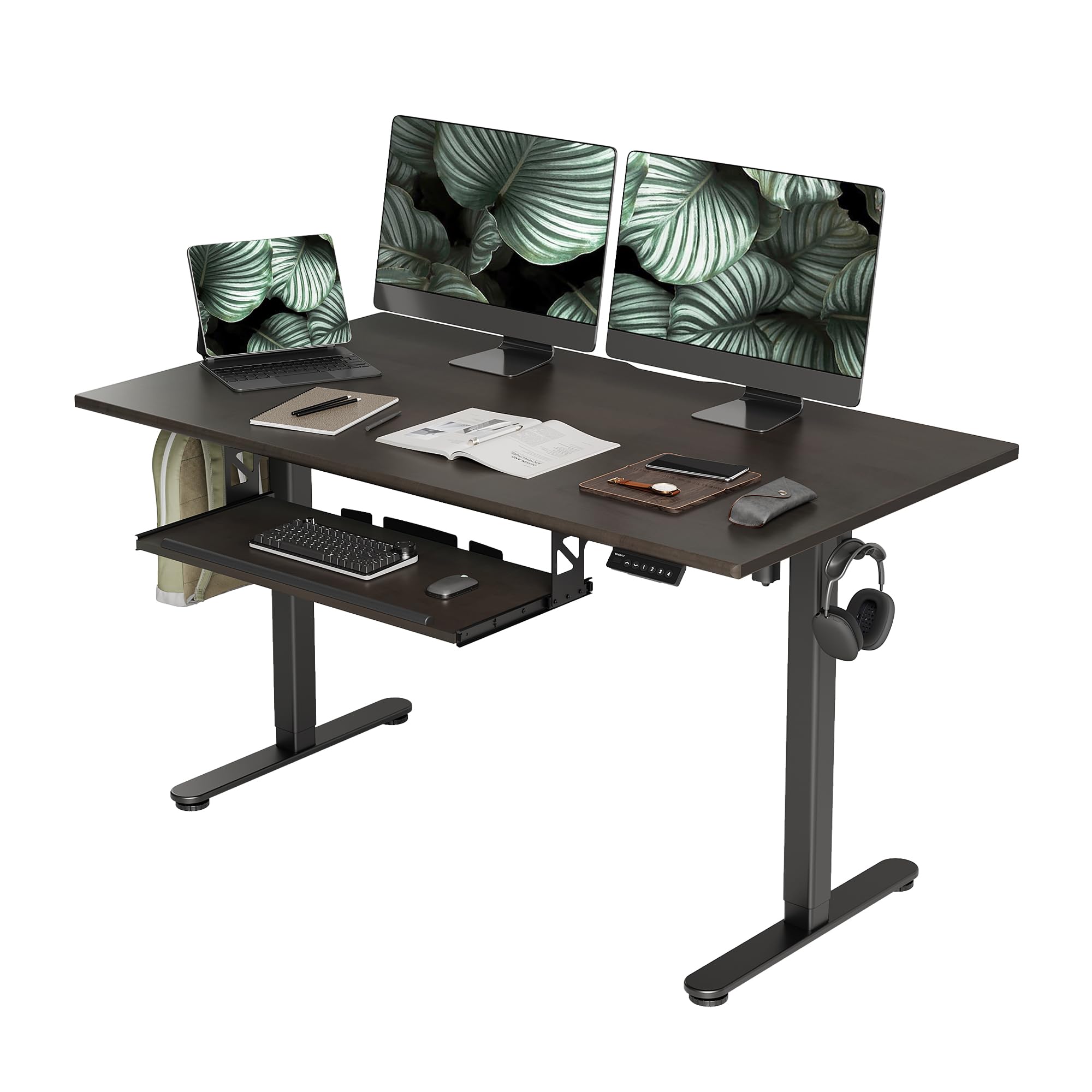 Snapklik.com : INNOVAR Electric Standing Desk, Solid Wood Adjustable ...