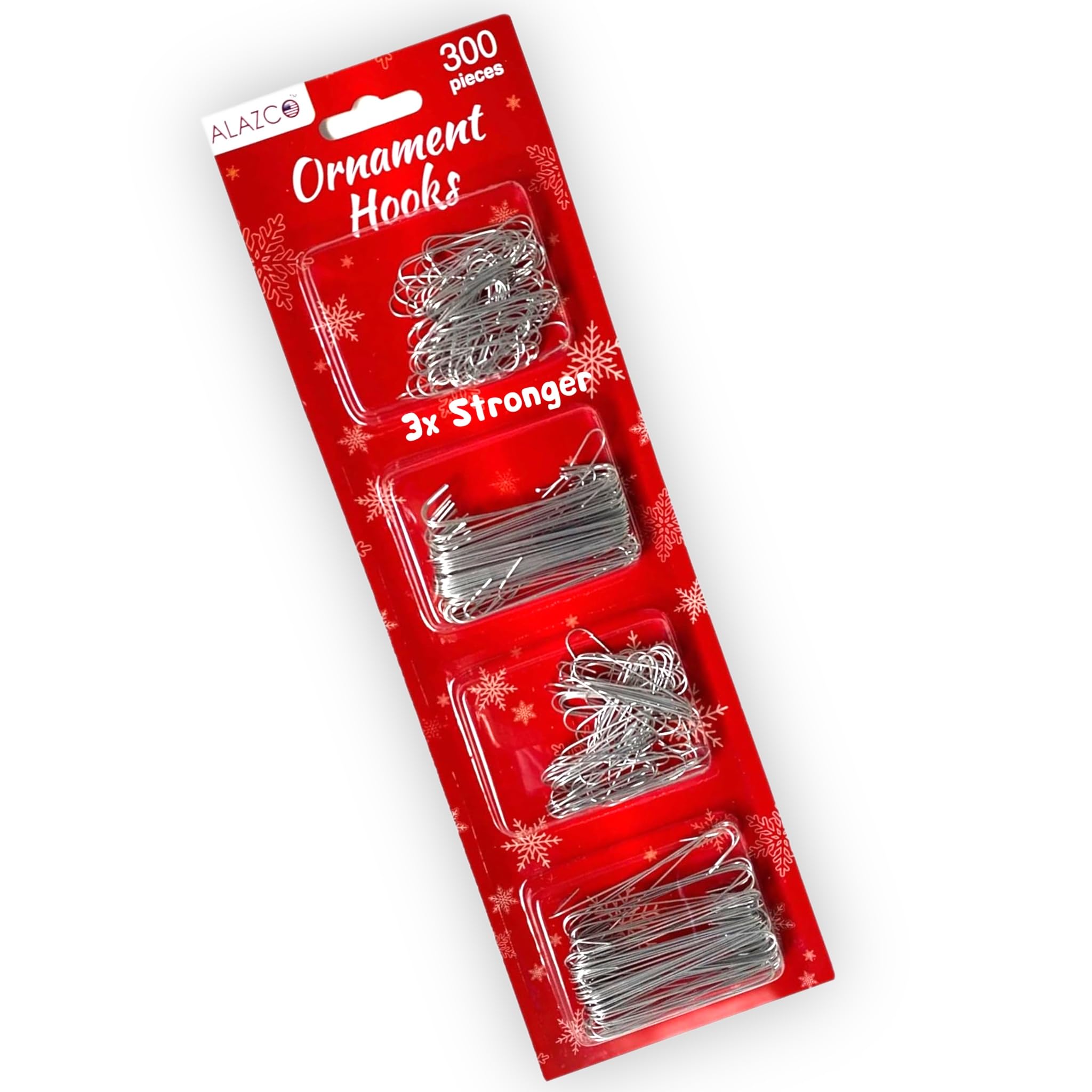 Amazon.com: ALAZCO 300 Silver Christmas Holiday Ornament Hooks Hang ...