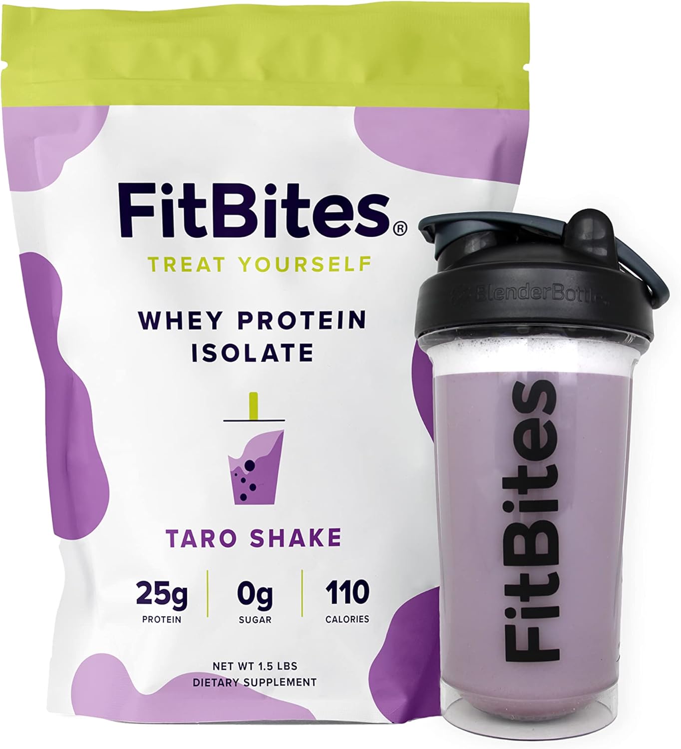 FitBites 100 proteína aislada de suero en polvo batido de taro 021oz de ...