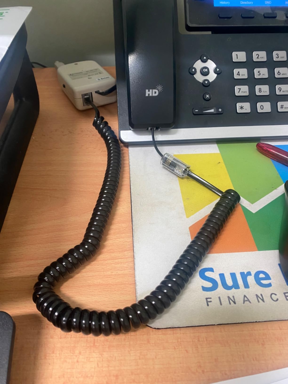 SENHAI 2 Pack 360°Anti-Tangle Rotating Swivel Telephone Cord Extended ...