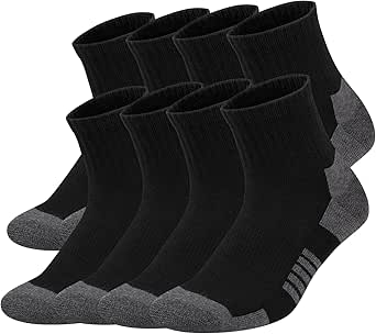 Amazon.com: COOVAN Mens Ankle Athletic Socks Quarter Cushion Moisture ...