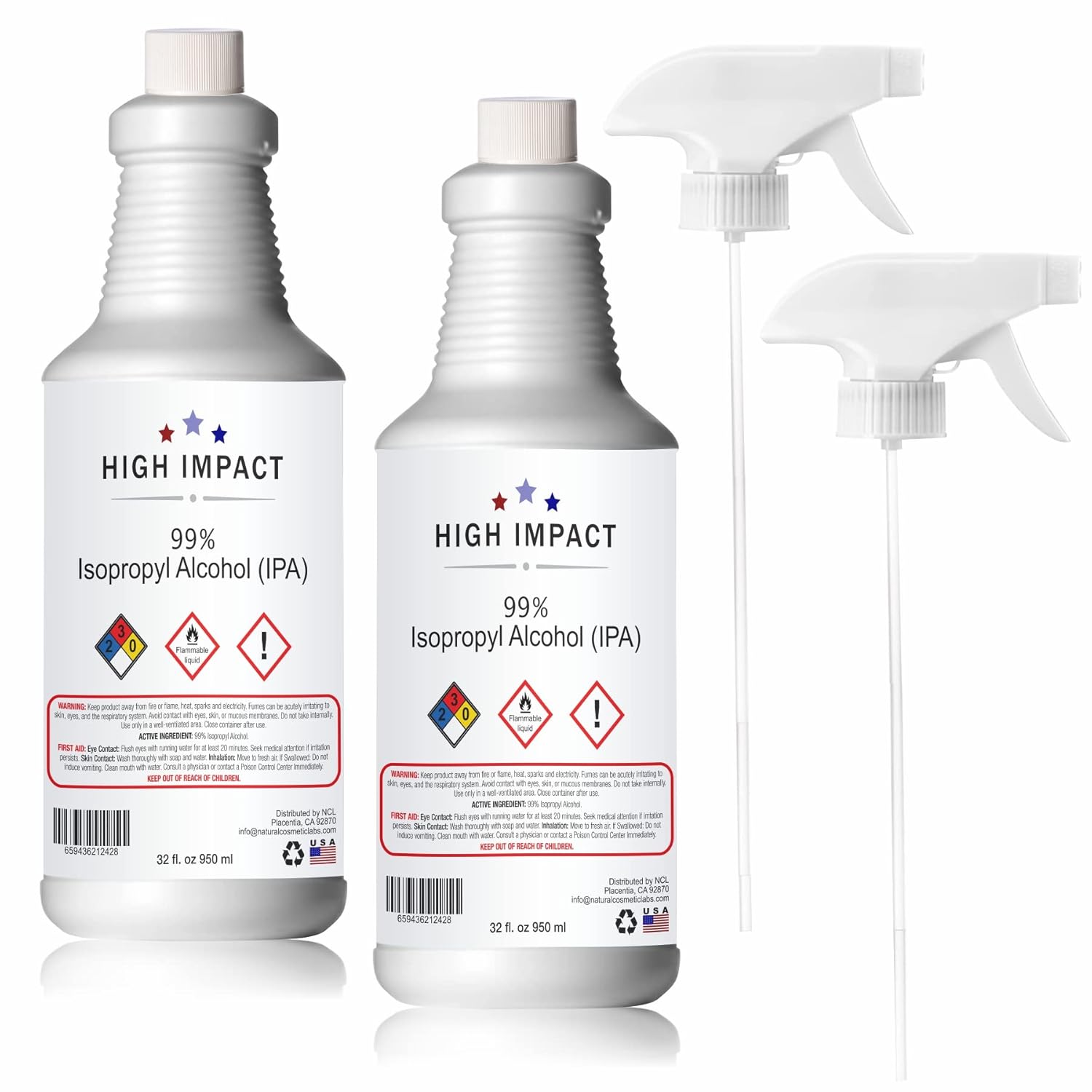 Amazon.com: HIGH Impact Isopropyl Alcohol 99% (IPA) with Spray - Made ...
