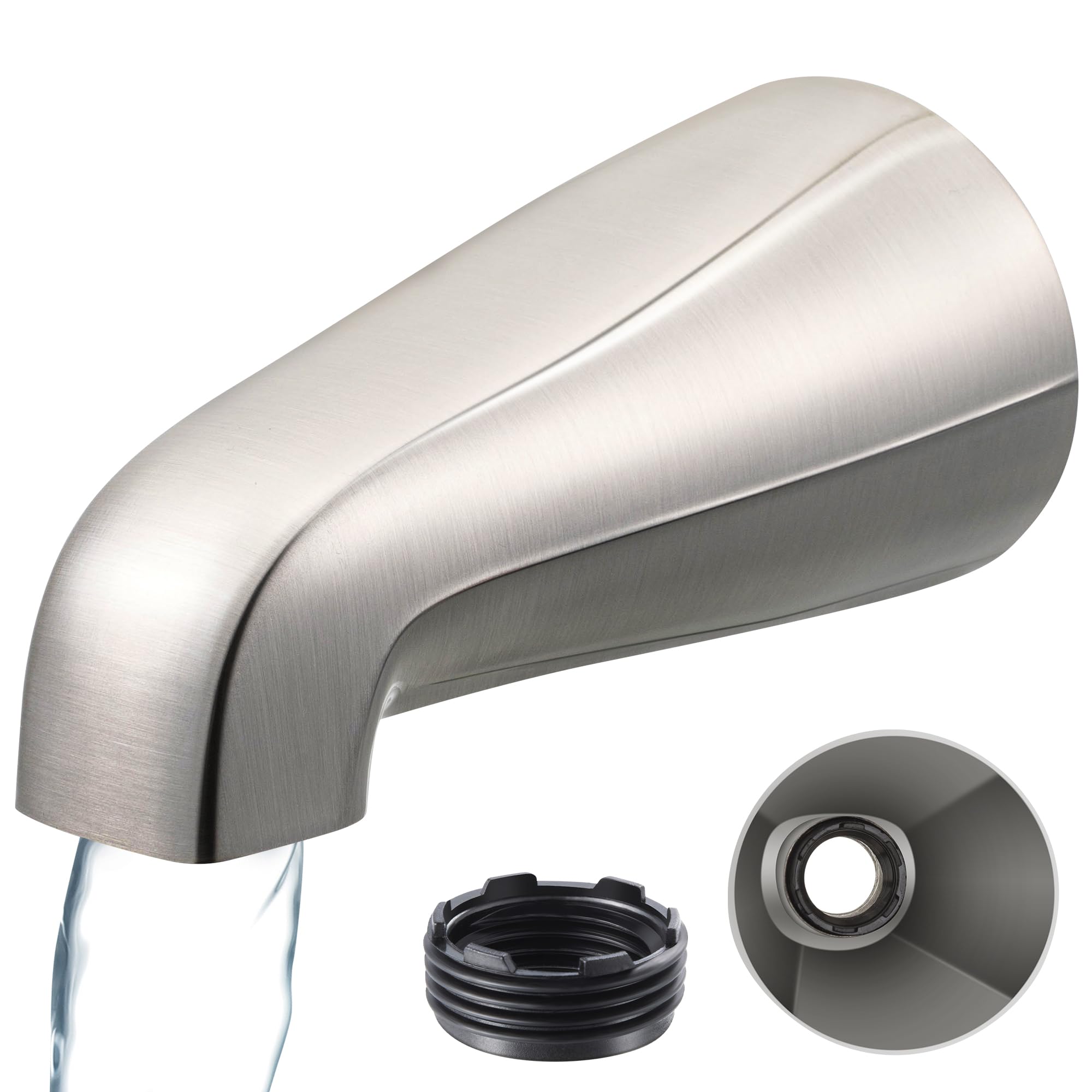 Dreyoo Universal Bath Tub Spout with Adapter Bathroom Bathtub Faucet ...